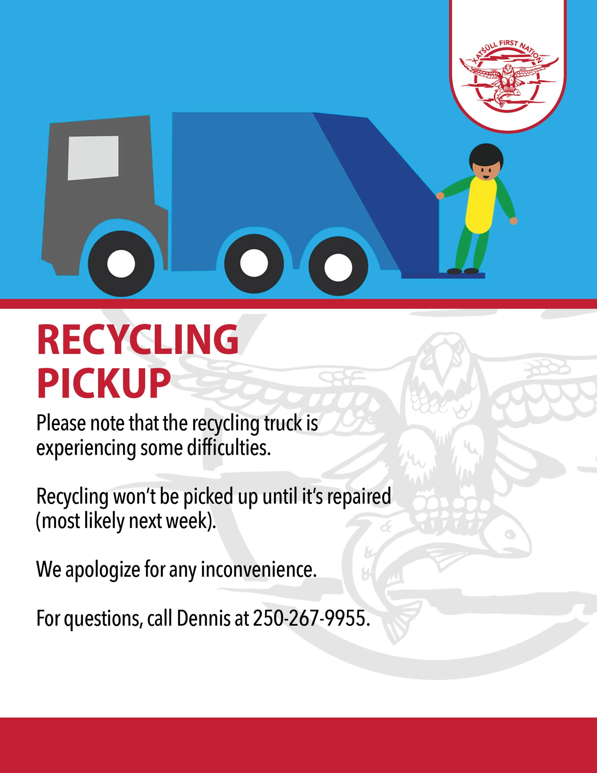Recycling notice - Xatśūll First Nation