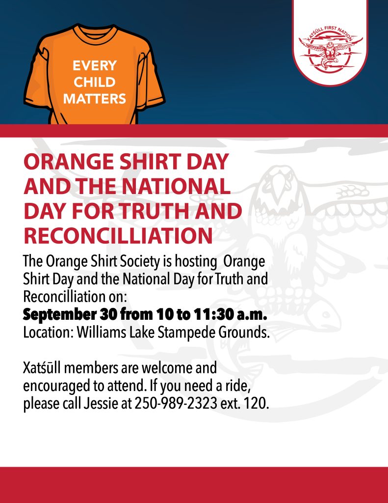 Orange Shirt Day – National Day for Truth and Reconciliation - Xatśūll ...